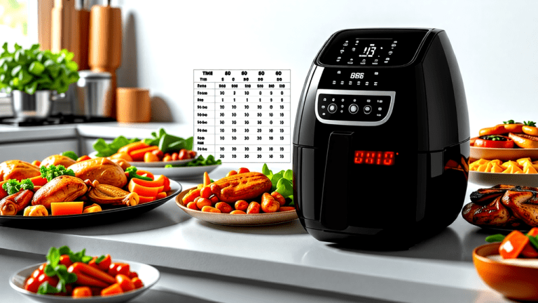 Simple Air Fryer Time and Temperature Conversion Chart