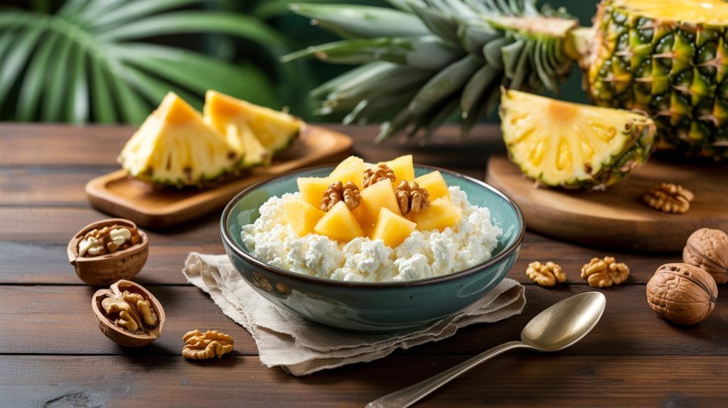 Cottage Cheese with Pineapple and Walnuts | Kitchen Appliance HQ